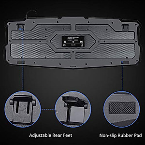 BlueFinger Gaming Keyboard and Mouse,USB Wired Backlit Gaming Mouse and Keyboard Combo,Letters Glow, 3 Color Crack Backlit,Illumination Keyboard and Mouse Set for Game and Work