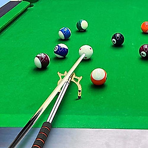 Scott Edward Retractable Billiards Bridge Pool Stick with 3 Pieces Removable Bridge Head,Stainless Steel Material Billiards Pool Accessory for Pool Table
