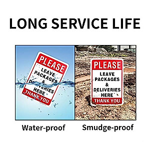 Please Leave Deliveries and Packages Here Sign 12"x 8" .04" Rust Free Aluminum - UV Protected and Weatherproof
