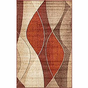Unique Loom Autumn Collection Area Rug - Plantation (5' 1" x 8' Rectangle, Multi/ Beige)