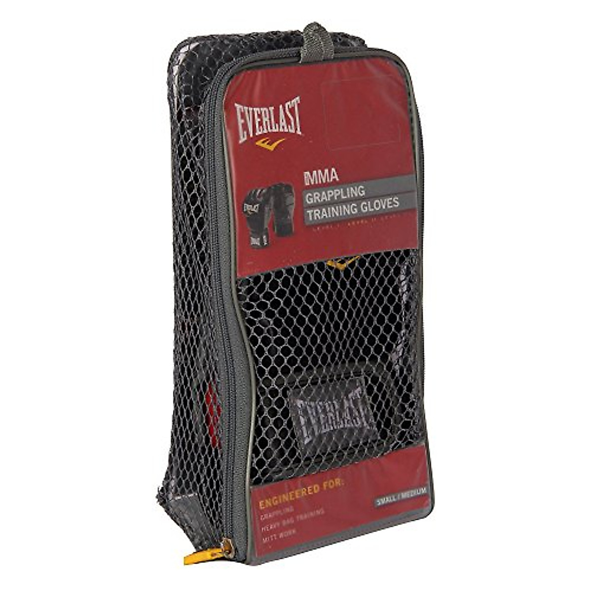 Everlast Train Advanced MMA 7-Ounce Grappling / Training Gloves (Black, Small/Medium)