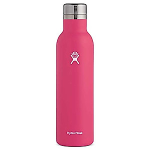 Hydro Flask 25 oz Wine Bottle - Stainless Steel & Vacuum Insulated - Leak Proof Cap - Watermelon