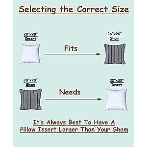 Pillowflex Synthetic Down Pillow Insert - 28x28 Down Alternative Pillow, Insert for Large Square Euro Sham, European Size Pillow - Polyester Accent Sofa Couch Bed Pillow - 1 Decorative Pillow Form
