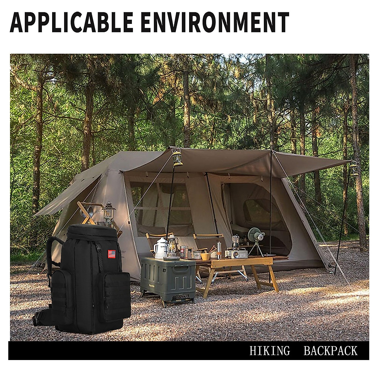 Extra Large Durable Hiking Backpack, [2022 Upgraded]Waterproof Camping Backpack 60l70l85l Rucksack Backpack Military For Men