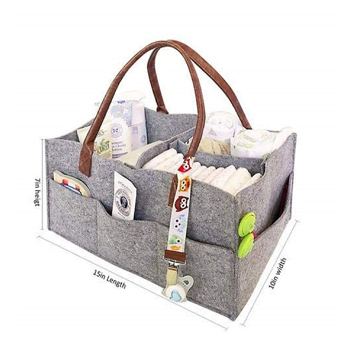 Storage Bag, Durable and Lightweight Foldable Felt Storage Bag Portable Lightly Multifunction Changeable Compartments for Car Travel Indoor