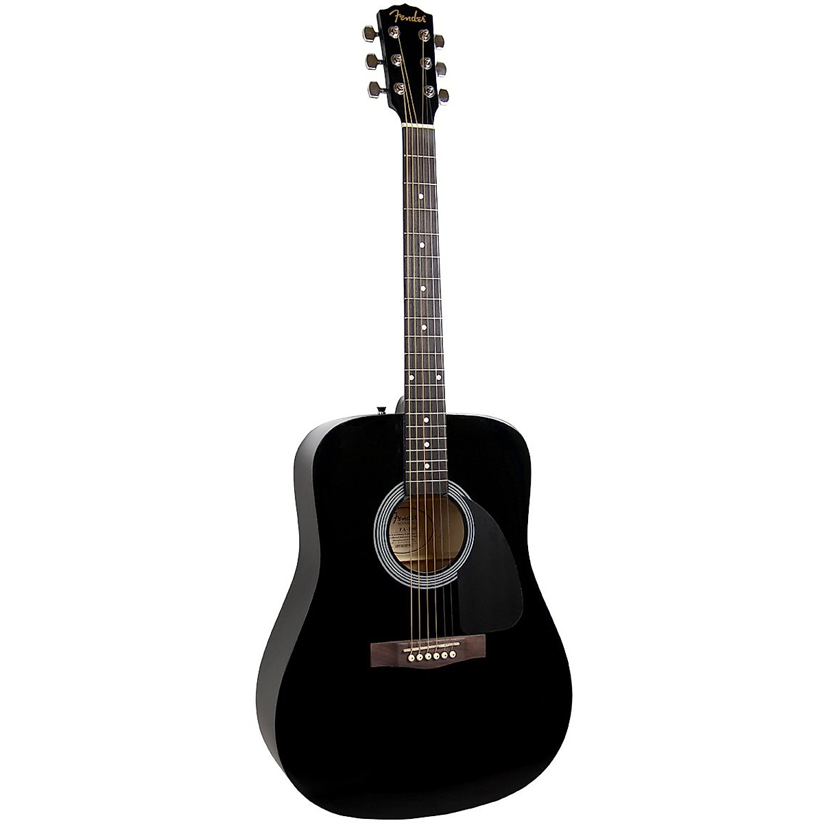 Fender FA-115 Dreadnought Acoustic Guitar - Black Bundle with Gig Bag, Tuner, Strings, Strap, Picks, and Fender Play Online Lessons