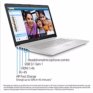 2022 Newest HP Laptop, 17.3'' FHD IPS 100% sRGB Display, Intel Core i5-1135G7 (> i7-1065G7) up to 4.2GHz, Iris Xe Graphics, Webcam, Backlit KB, Fast Charge, Win 11 (16GB RAM | 512GB PCIe SSD), Silver