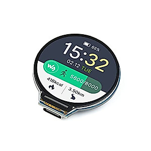 Coolwell RP2040 MCU Board with 1.28inch LCD,Round Shape, Accelerometer and Gyroscope Sensor,30 × Multi-Function GPIO Pins