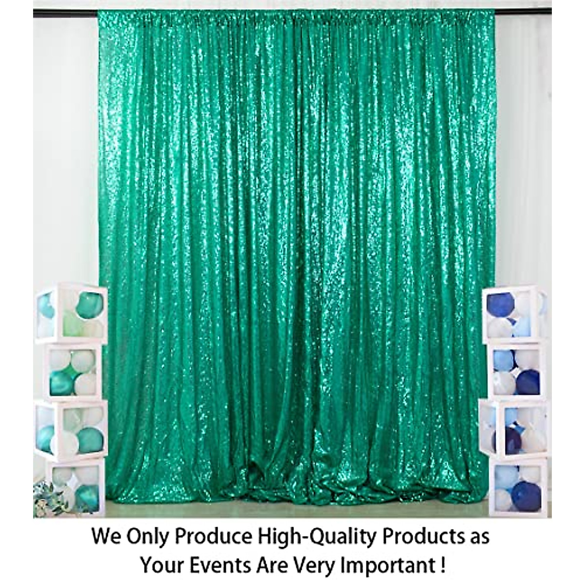 Photobooth Background-4FTx7FT-Green-Sequin Backdrop Curtain, Sequin Fabric Backdrop, Wedding Backdrops, Glitter Backdrop, Sequin Curtains Photography Backdrop (Green)
