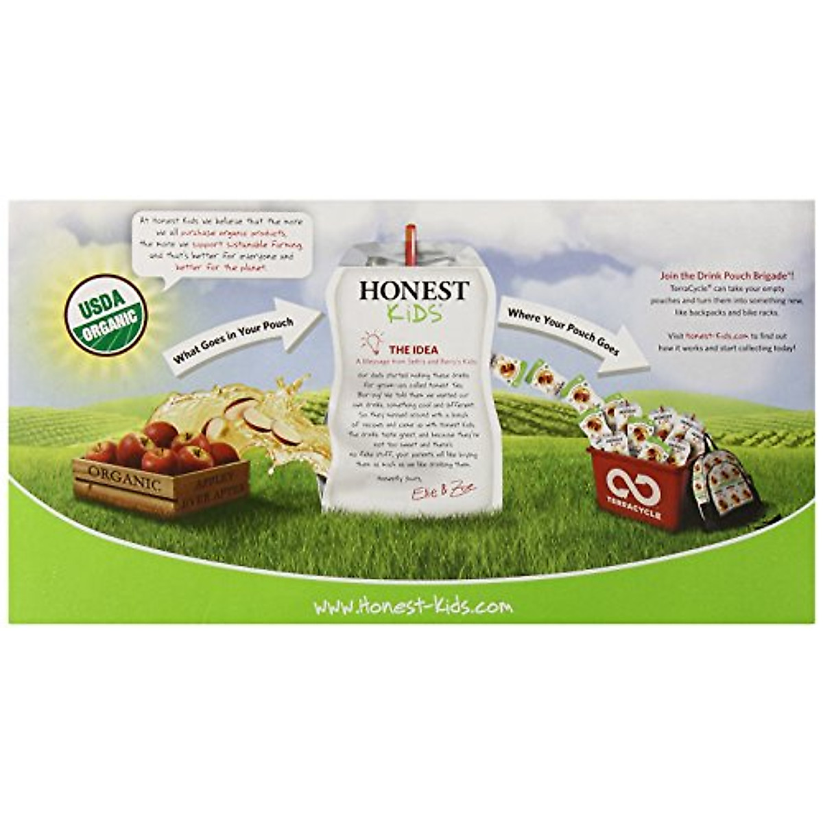 Honest Kids, Organic Appley Ever After Juice Drink, 6.75 Fl Oz (pack of 8)