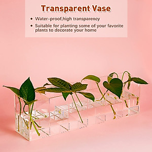 Jetec Acrylic Pencil Holder 6 Compartments Pen Holder Stationery Organizer Makeup Storage Box for Desk Accessories, Cosmetic Brushes, Office, Dorm, Bathroom, Kitchen Supplies (Clear)