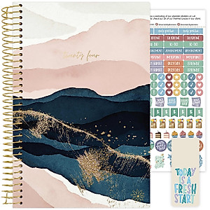 bloom daily planners 2024 Calendar Year Day Planner (January 2024 - December 2024) - 5.5” x 8.25” - Weekly/Monthly Agenda Organizer Book with Stickers & Bookmark - Golden Hour