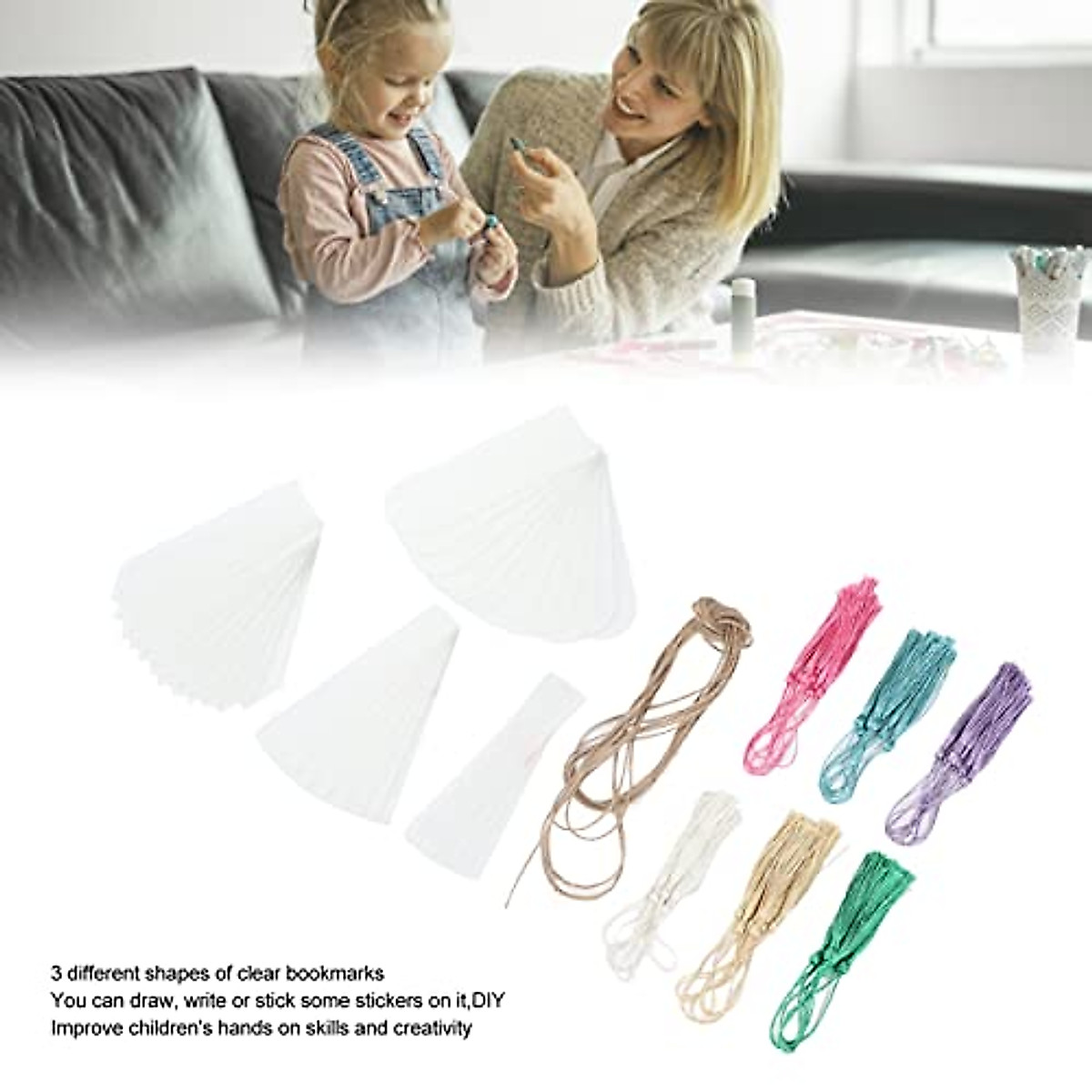 Mothinessto Blank Bookmarks, Waterproof Handcraft High Transparency Rectangle Clear Bookmark for Luggage Tag