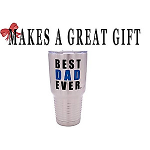 Rogue River Tactical Funny Best Dad Ever Large 30 Ounce Travel Tumbler Mug Cup w/Lid Sarcastic For Him Dad Father