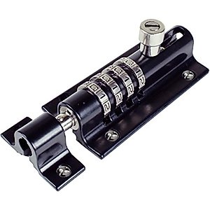 Combi-Bolt CB2000-BLK 4-Dial Combination Sliding Bolt Lock with Black Finish, Child-Proof Your Home and Secure Your Home, Easy to Install
