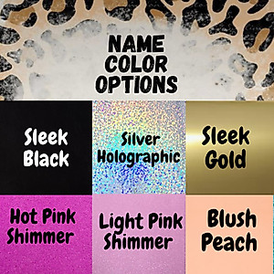 Jemley Personalized Gifts | Wine Glass Leopard Print Custom Name | Personalized Gift for Her | Cheetah Stemless Wine Glass 20oz - Handmade