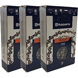 Husqvarna 585550072 20" Chainsaw Chain X-Cut 3/8" .050" 72 DL 5 Pack