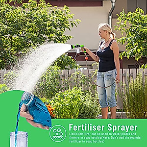 StaiBC Garden Hose Nozzle, High Pressure Water Hose Nozzle Spray Nozzle with 3.5oz Soap Dispenser Bottle Snow Car Wash Foam Gun for Watering Plants, Lawn, Patio, Cleaning, Showering Pet