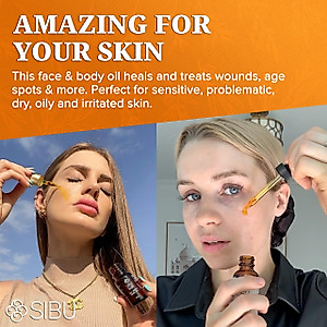 Sibu Premium Himalayan Sea Buckthorn Seed Oil, USDA Organic (10ml) – Amazing for Sensitive Skin, Breakouts, & Irritation