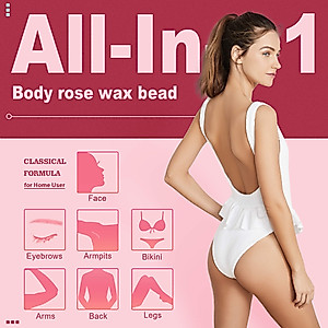 Ajoura 2 lb Hard Wax Beads, All-purpose Wax Beans for Sensitive Skin, Large Area Coarse Hair Removal, Refill Bag for Brazilian Bikini, Face, Eyebrows, Underarms, Arms, Chest, Back, Legs, Women Men