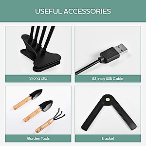 360° Grow Light for Indoor Plants - Gooseneck Full Spectrum Growing Lamp Strip w/ 3 Modes 9 Dimmable Brightness 3/9/12 H Timer Ideal for Greenhouse Plants Flowers Veg Succulents Potted Growth