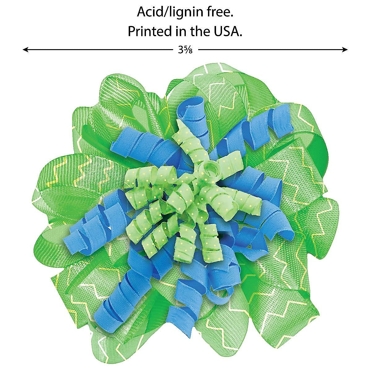 Current Gift Bow Happy Birthday Stickers - Two Sheets of 8-1/2" x 11", 3-5/8" Stickers, 12 Bow Stickers