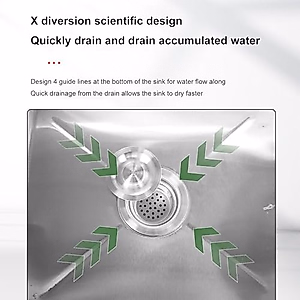 Commercial sink, stainless steel sink, commercial integrated cabinet drain table, vegetable sink, household sink cabinet, dishwashing sink(120x60x80cm/47.2x23.6x31.4in)