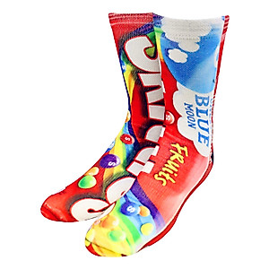 KACOLOR Mens Crazy Funny Cool 3D Print Pattern Novelty Crew Tube Socks, One Pack, M Size