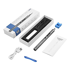 ORIA Mini Electric Screwdriver Set, 28 in 1 Cordless Precision Screwdriver Kit with 24 Bits, Rechargeable Repair Tools Kit with LED Lights for Smartphones,Toys, PC, Watch, Laptops