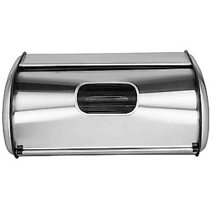 Home Basics Stainless Steel Bread Box, Silver