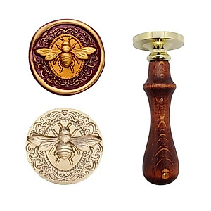 Bee Wax Seal Stamp 3D Embossed Bee Stamp Sealing Kit for Wedding Letter Invitation Sealing DIY Decoration