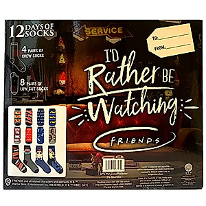 Hyp Friends Television Series Men's 12 Days of Socks in Advent Gift Box