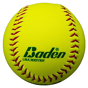 Baden USA (ASA) Fire Synthetic Cover Slowpitch Softball 11" (One Dozen)
