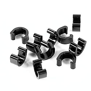 Saipe 20pcs Aluminum Alloy Bike Cable C-clips Brake Cable Housing Clip Bicycle Cable Hose Guide Clamps for Brake Derailleur Shift Cables