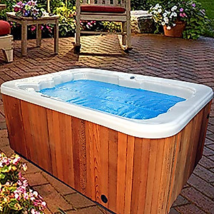 Spa Depot Thermo-Float 16-mil 7ft x 7ft Hot Tub Bubble Cover Floating Spa Blanket - trimmable Heavy-Duty Insulating Solar Heating