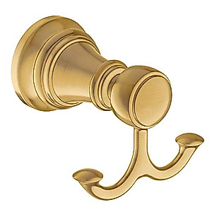 Moen YB8403BG Weymouth Double Robe Hook, Brushed Gold