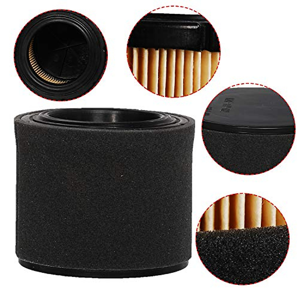 HIFROM Air Filter Pre Cleaner Combo Oil Fuel Filter Spark Plug Tune Up Kit Replacement for Kawasaki FJ180V 11029-0019 11029-0032 49065-2057 49065-2078 Lawn Mower