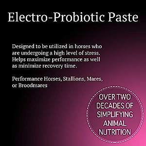Animal Health Solutions - Electro-Probiotic Paste, Quick and Easy Source of Electrolytes and Probiotics for Stressed Horses (30 Grams)