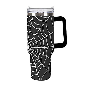 Goth Spider Web 40OZ Tumbler Stainless Steel Travel Mug Water Bottle Car Cup Tea Cups with Lid Black-style