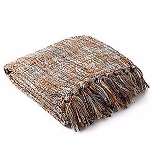 Artistic Weavers Sylvia Throw Blanket, 50" x 60", Burnt Orange