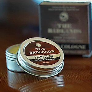 Smoky Cedar & Campfire Solid Cologne Balm - The Badlands Scent, by Outlaw - 1 oz wax Men's or Women's Scent