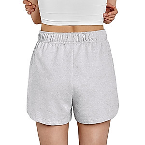 AUTOMET Womens Sweat Shorts Trendy Casual Athletic Shorts Running Summer Vacation Outfits Comfy 2024 Fashion Workout Clothing Grey S