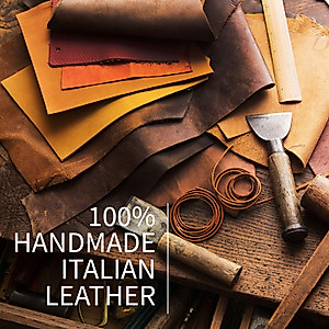 Maruse Italian Leather Executive Padfolio, Folder Organizer with Magnetic Closure and Writing Pad, Handmade in Italy, Dark Green