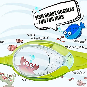 OutdoorMaster Kids Swim Goggles 2 Pack - Quick Adjustable Strap Swimming Goggles for Kids - F