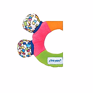 The First Years First Baby Rattle - Sensory Toys with Soft Textures and Crinkle Sounds - Infant Toys Ages 3 Months and Up