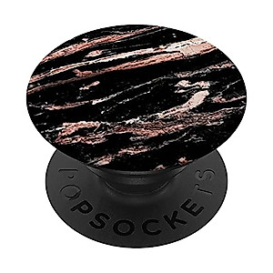 Rich Rose Pink and Black Illustration Pattern Phone Popper PopSockets Swappable PopGrip
