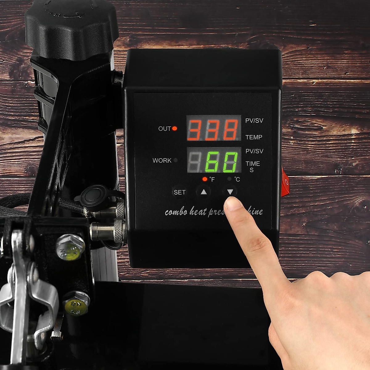 Pro 5 in 1 TUSY Heat Press 15x15 Slide Out, 360 Degree Swing Away Heat Transfer Press Machine, Digital Industrial Sublimation Heat Press Machine for T-Shirt/Hat/Mug/Plate