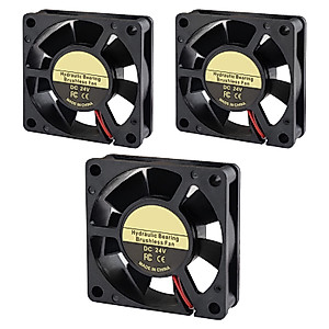 FYSETC 3D Printer Parts Vorn 2.4 R2 Fan 6020 Bottom Cooling Fan 24V 60x60x20mm Hydraulic Bearing Brushless Fan with Cable 400mm High Wind Speed Compatible with Vorn 2.4 R2 - Pack of 3