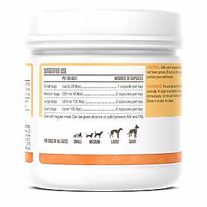 Omega-3 Fish Oil for Dogs by Pawsomely Healthy - High in EPA, DHA - Allergies, Itching, Shedding - Supports Immune System, Skin, Coat, Heart, Joints - 90 Powder Capsules