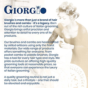 Giorgio G63 Wide Tooth Comb Detangling Comb, Pocket Comb and Travel Comb Wide Tooth Combs for Women for Thick Hair, Hair Detangler Comb For Wet and Dry Everyday Care. Handmade, Saw-Cut, and Polished